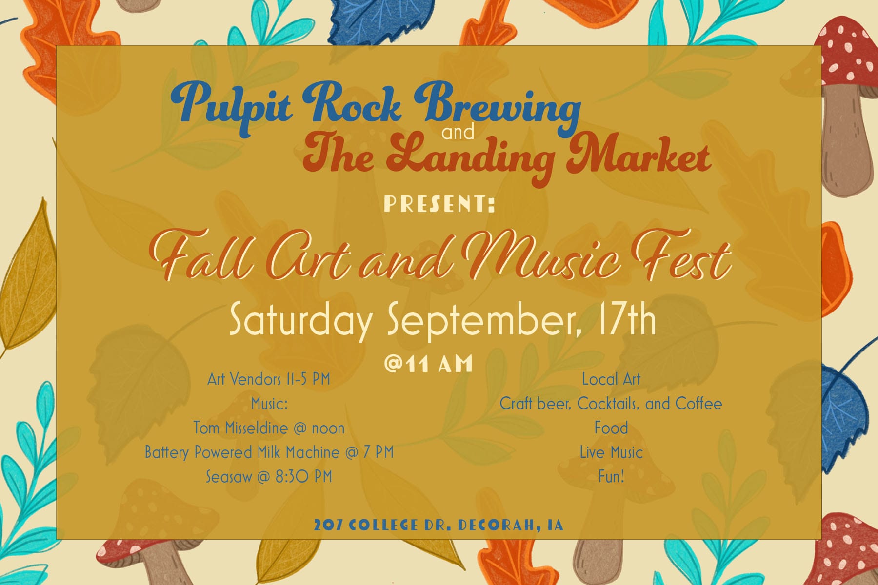 Fall Art and Music Fest – Decorah Now