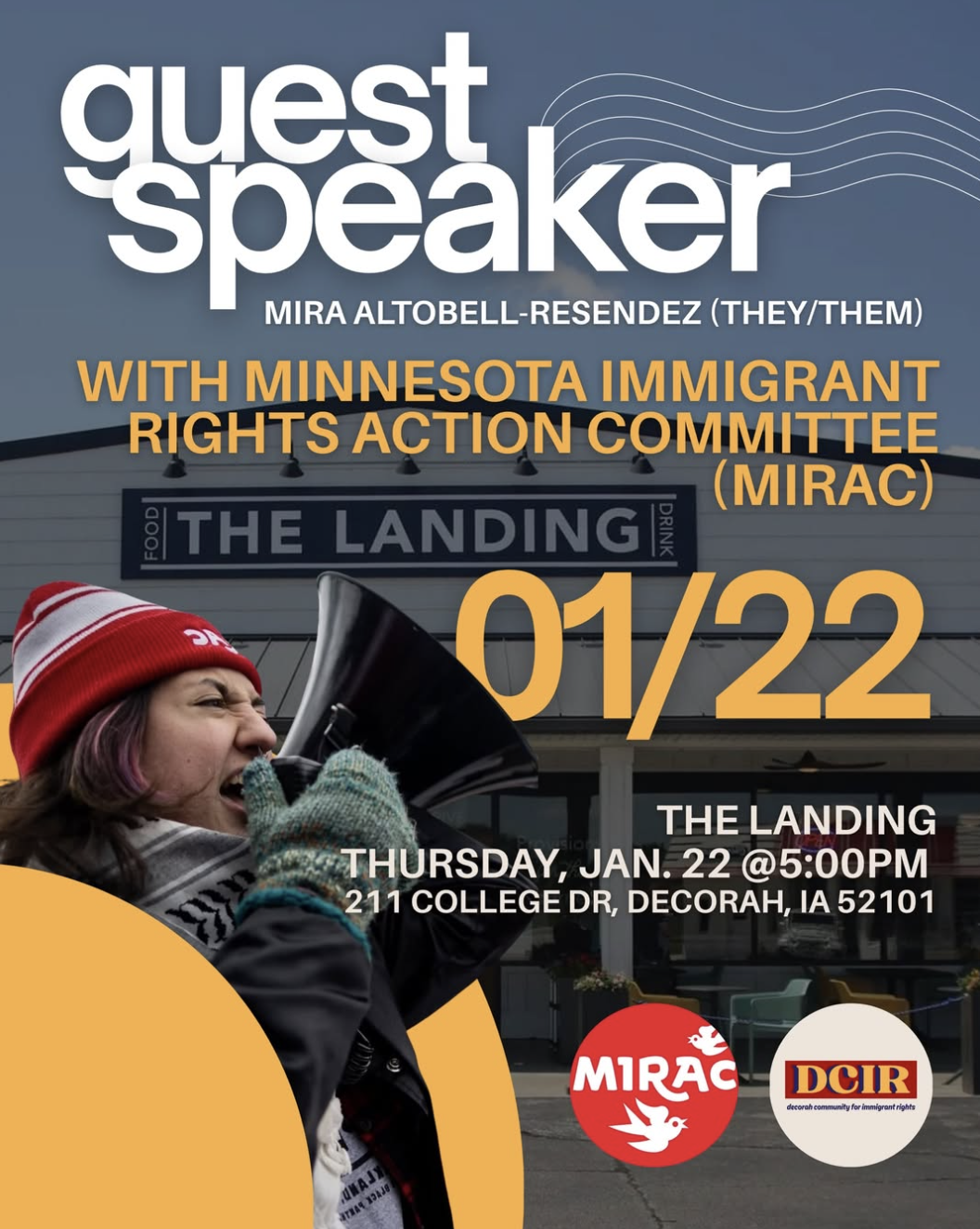 Speaker from Minnesota Immigrant Rights Action Committee – Decorah Now